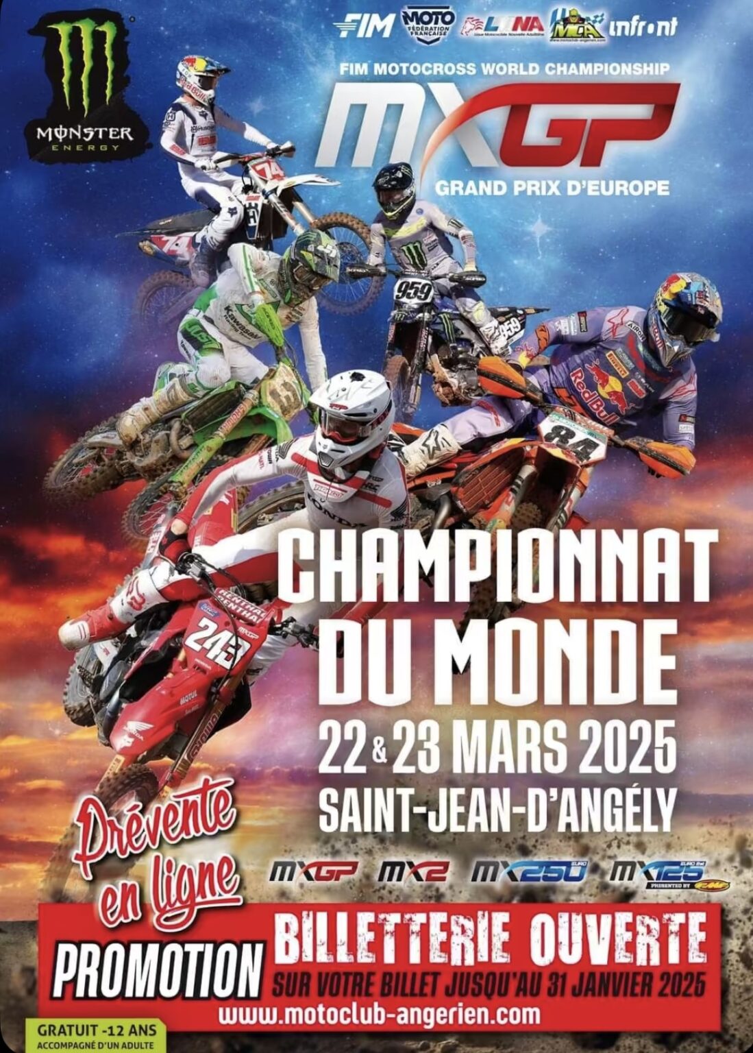 Billet Motocross Saint Jean D Angely